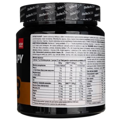 Biotech Usa Nitrox Therapy Przedtreningówka Brzoskwinia 340g