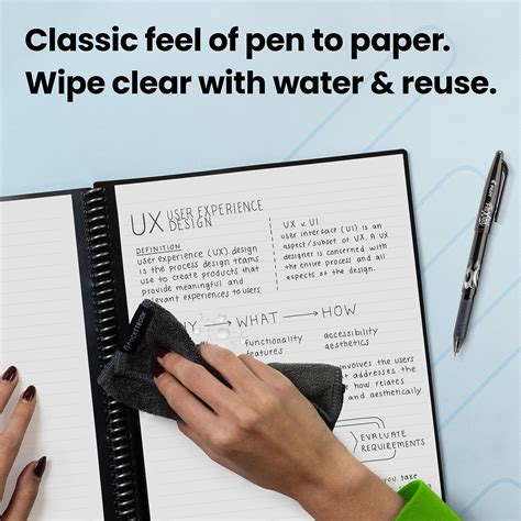 Rocketbook Core Reusable Smart Notebook Innovative Eco Friendly Digitally