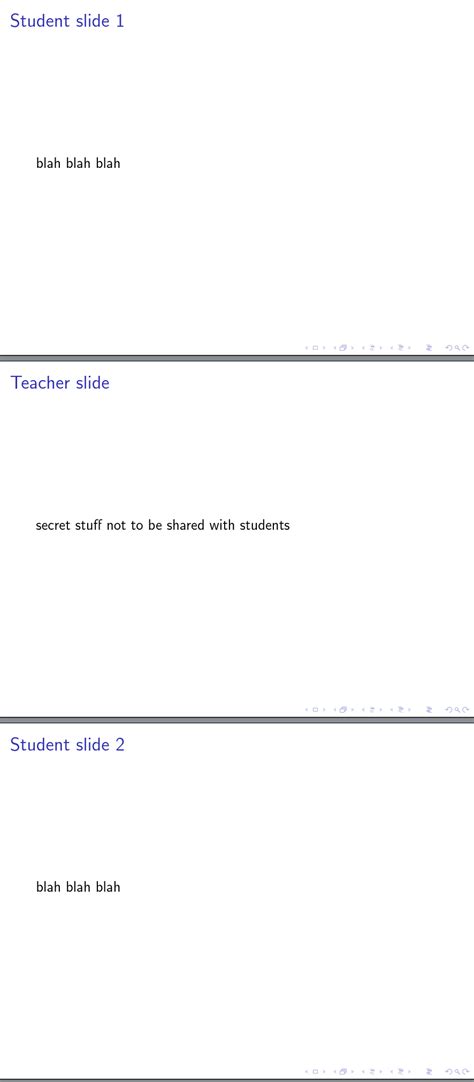Hiding Some Slides In Student Handouts In Beamer TeX LaTeX Stack