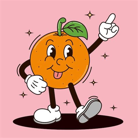 El Gracioso Personaje De Dibujos Animados De Orange Se Puede Usar Como