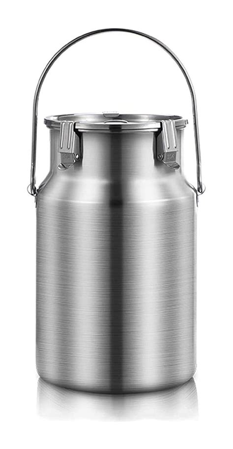 304 Stainless Steel Milk Can Heavy Duty Milk Transport Bucket With