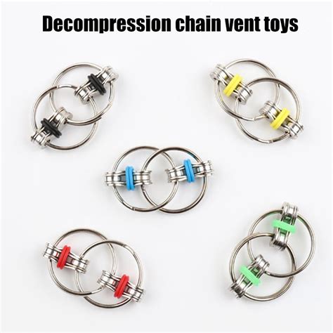 Tom S Fidgets Original Flippy Chain Fidget Toy Perfect For ADHD Anxiety And Autism Bike