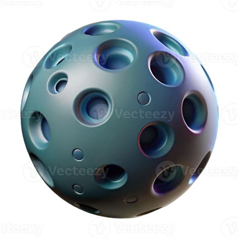 Abstract 3d Sphere With Perforated Surface 56410958 Png