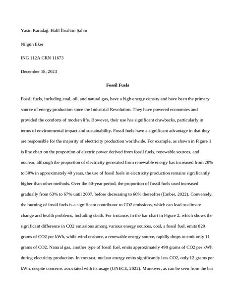 Fossil Fuels Paragraph Essays University Fossil Fuels Docsity