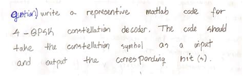 Solved Quation Write A Representive Matlab Code For Qpsk Chegg