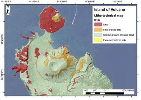 Litho Technical Map Of The Northern Side Of The Island Of Vulcano Download Scientific Diagram