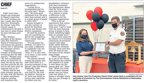 Hauser Lake Fire Chief Transition In The News Hauser Lake Fire
