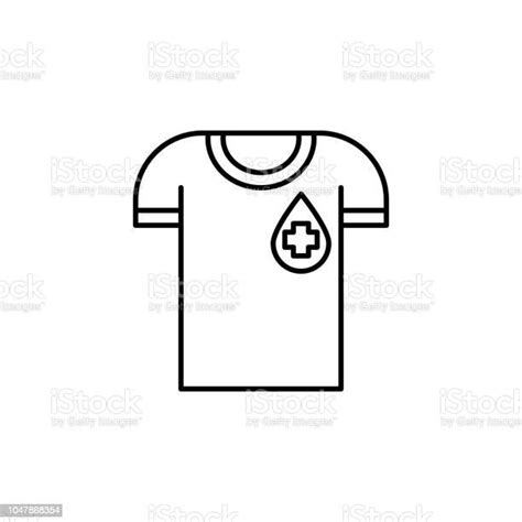 Tshirt 혈액 기부 아이콘입니다 모바일 개념 및 웹 응용 프로그램 이해를 돕기 위해 헌 혈의 요소입니다 웹사이트 디자인 및