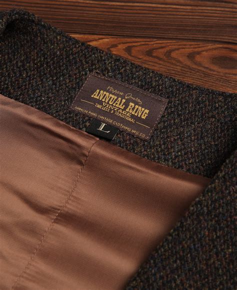 Chocolate Brown Tweed Full Back Hunting Vest 100 Wool Olderbest