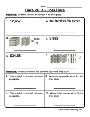 Patterns In Place Value Worksheet Teach Starter Worksheets Library