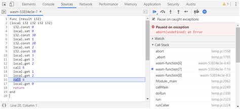 Debugging Webassembly With Chrome Devtools