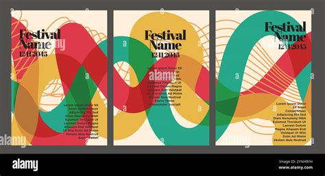 Modern Vintage Abstract Poster Series Vintage Abstract Poster Set
