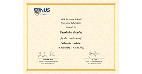 Sachindra Pandey On Linkedin Python For Analytics • Sachindra Pandey • National University Of