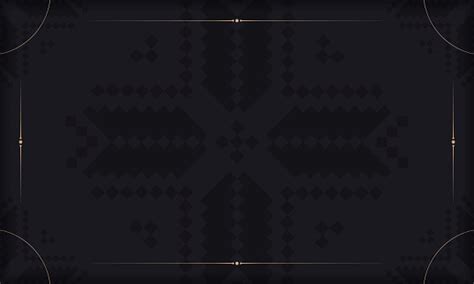 슬로베니아 장식과 로고를 위한 장소가 있는 블랙 배너 고급스러운 패턴의 엽서 인쇄 디자인을 위한 템플릿 0명에 대한 스톡 벡터