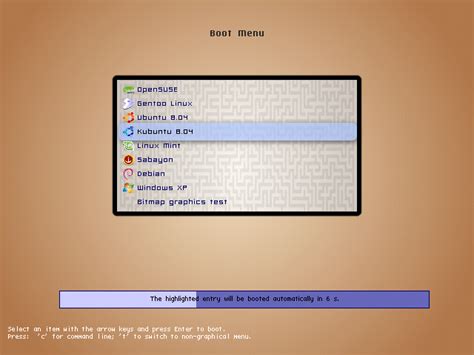 Proto Theme Showing Boot Menu