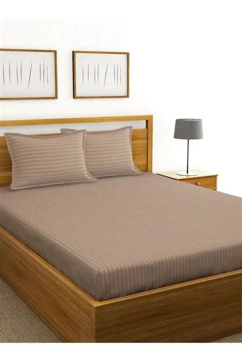 Cotton Hotel Satin Stripe Bed Sheet At Rs 320piece In Panipat Id