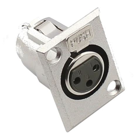 Probots 3pin Xlr Jack Socket Panel Mount Microphone Female Connector