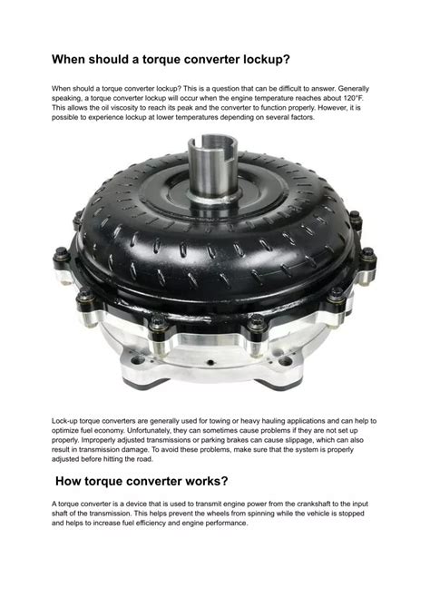 PPT - When should a torque converter lockup PowerPoint Presentation ...