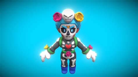 Brawl O Ween Rosa T Pose Brawl Stars Download Free 3d Model By