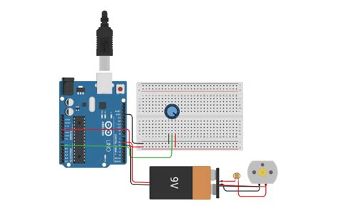 Circuit Design Motor Dc Poten Tinkercad
