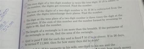 C The Ones Digit Of A Two Digit Number Is Twice The Tens Digit If 18 Is