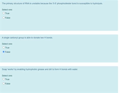 Solved The Primary Structure Of RNA Is Unstable Because The Chegg Com