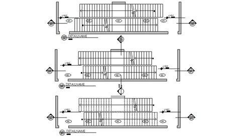 The Staircase Typical Section Details Are Given In This Autocad Dwg Drawing File Download The 2d