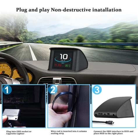 Vjoycar Hud Gps Ordenador Obd Coche Velocidad Proy Grandado