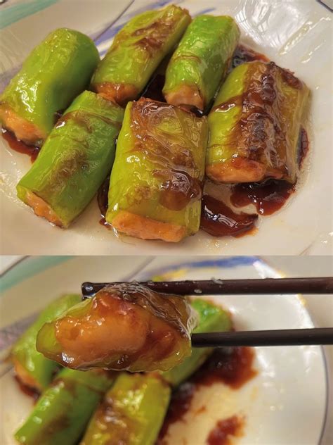 【虎皮尖椒虾滑太赞了的做法步骤图】丸丸子爱做菜下厨房