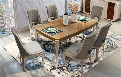 Jvmoebel Essgruppe Esstisch 6 X Stühle Esszimmer Set Essgruppe Moderne