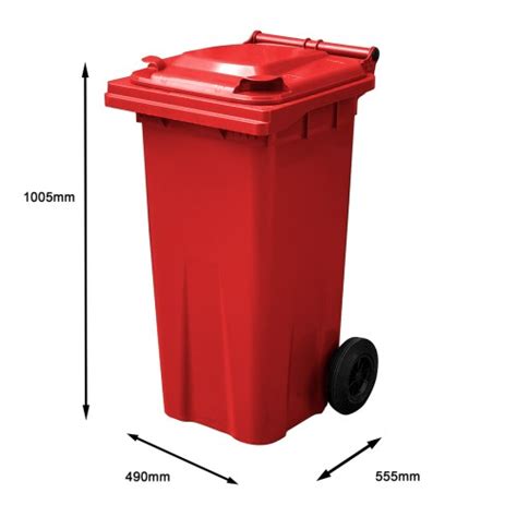 Wheelie Bin 120 Litre Red Fl 143 120 R Fosse Liquitrol