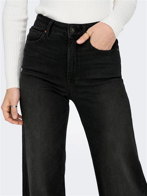 Onlmadison High Waist Wide Leg Fit Jeans Black Only®
