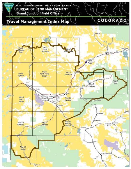 Blm Colorado Grand Junction Field Office Travel Management Map Set