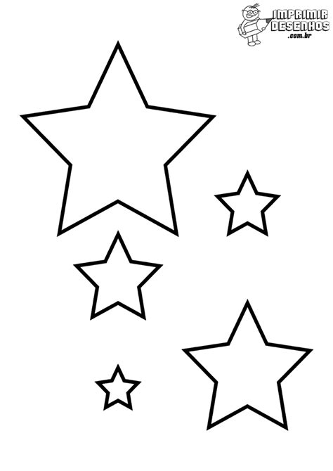 Estrelas Para Colorir E Pintar Imprimir Desenhos Descubra O Mundo