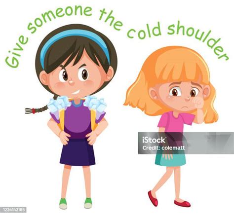 English Idiom With Picture Description For Give Someone The Cold