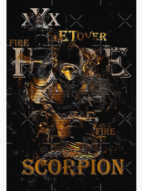 Mortal Kombat Scorpion Get Over Here Art Print By Syanart Redbubble