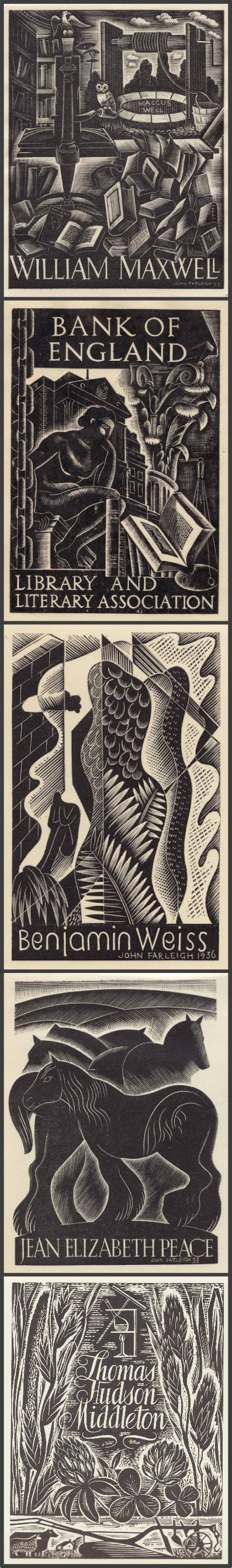 ≡ Bookplate Estate ≡ Vintage Ex Libris Labels︱artful Book Plates