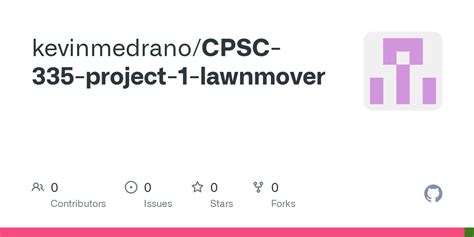 GitHub Kevinmedrano CPSC 335 Project 1 Lawnmover
