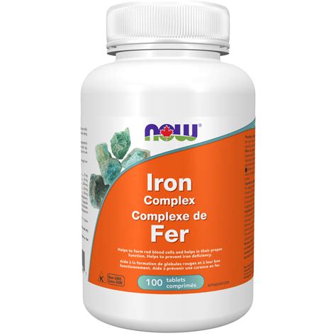 Iron Complex Tablets Now Foods Canada