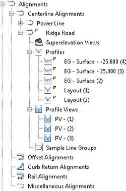 Prospector Tab AutoCAD Civil 3D Tutorials