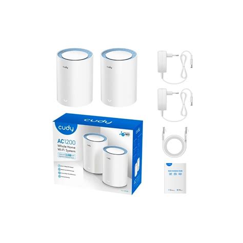 Cudy M1200 Ac1200 Wi Fi Mesh Solution 2 Pack Dual Band 867mbps At 5ghz 300mbps At 24ghz
