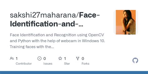 GitHub Sakshi Maharana Face Identification And Recognition OpenCV Face Identification And