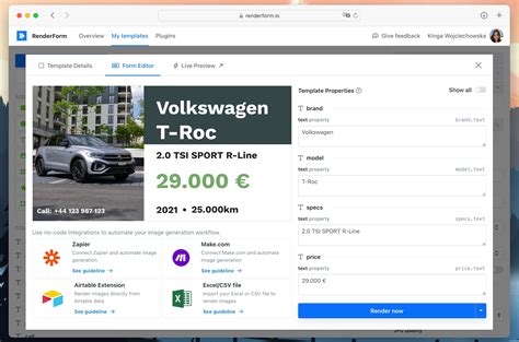 How To Generate Multiple Images With Different Texts Renderform