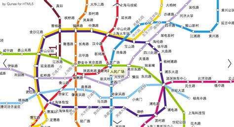 Qunee 基于html5技术绘制上海地铁图