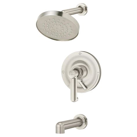 Symmons Museo 1 Handle Wall Mounted Tub And Shower Trim Kit In Satin