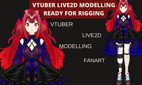 Draw Vtuber Live D Model For Facerig Prplive Fanart Vrchat Ready To