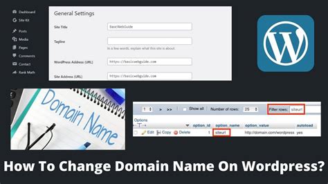 How To Change Domain Name On WordPress BasicWebGuide