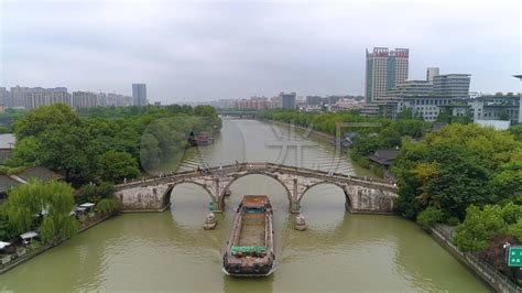 杭州拱宸桥京杭大运河【4k】3840x2160高清视频素材下载编号4938200实拍视频光厂vj师网
