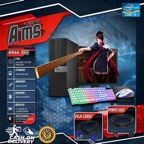 Intel Core I5 6th Gen Processor 4gb Ram Ddr3 500gb Hdd Monitor Assorted Brand Onboard Graphics