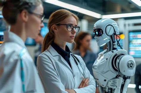 Premium Photo Professional Female Scientist Analyzing Advanced